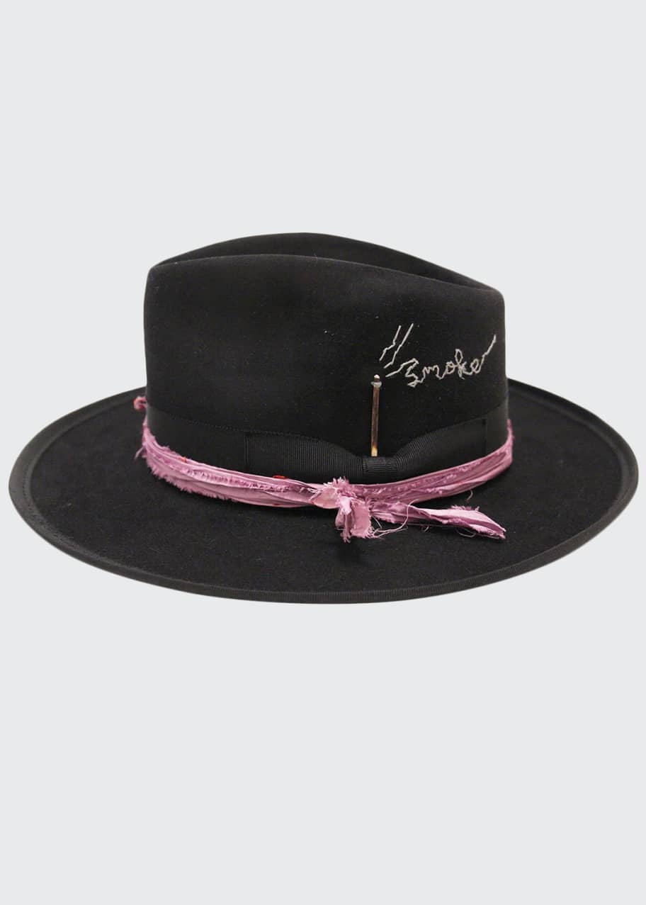 Nick Fouquet Smoke Beaver Felt Fedora Hat - Bergdorf Goodman