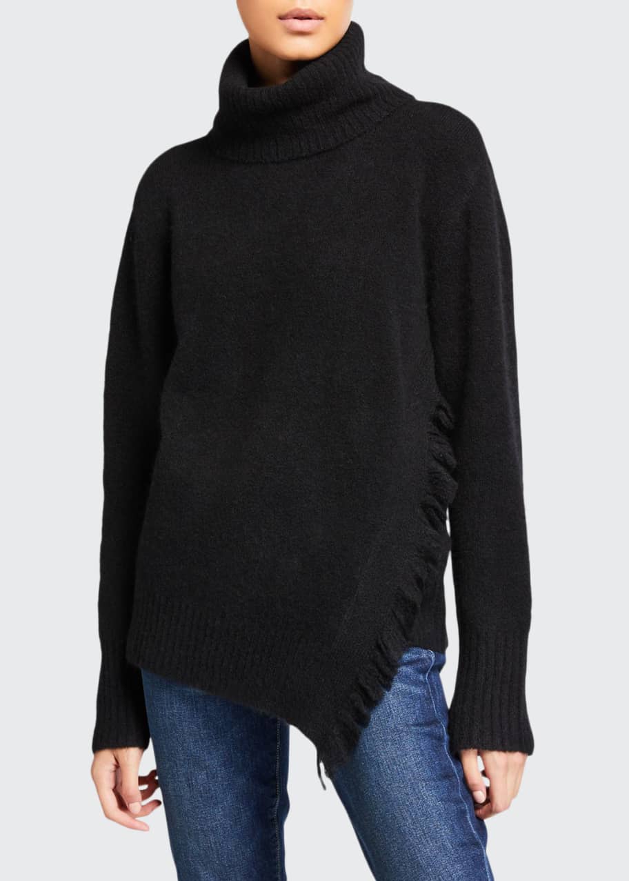 3.1 Phillip Lim Fringed Overlap Sweater - Bergdorf Goodman