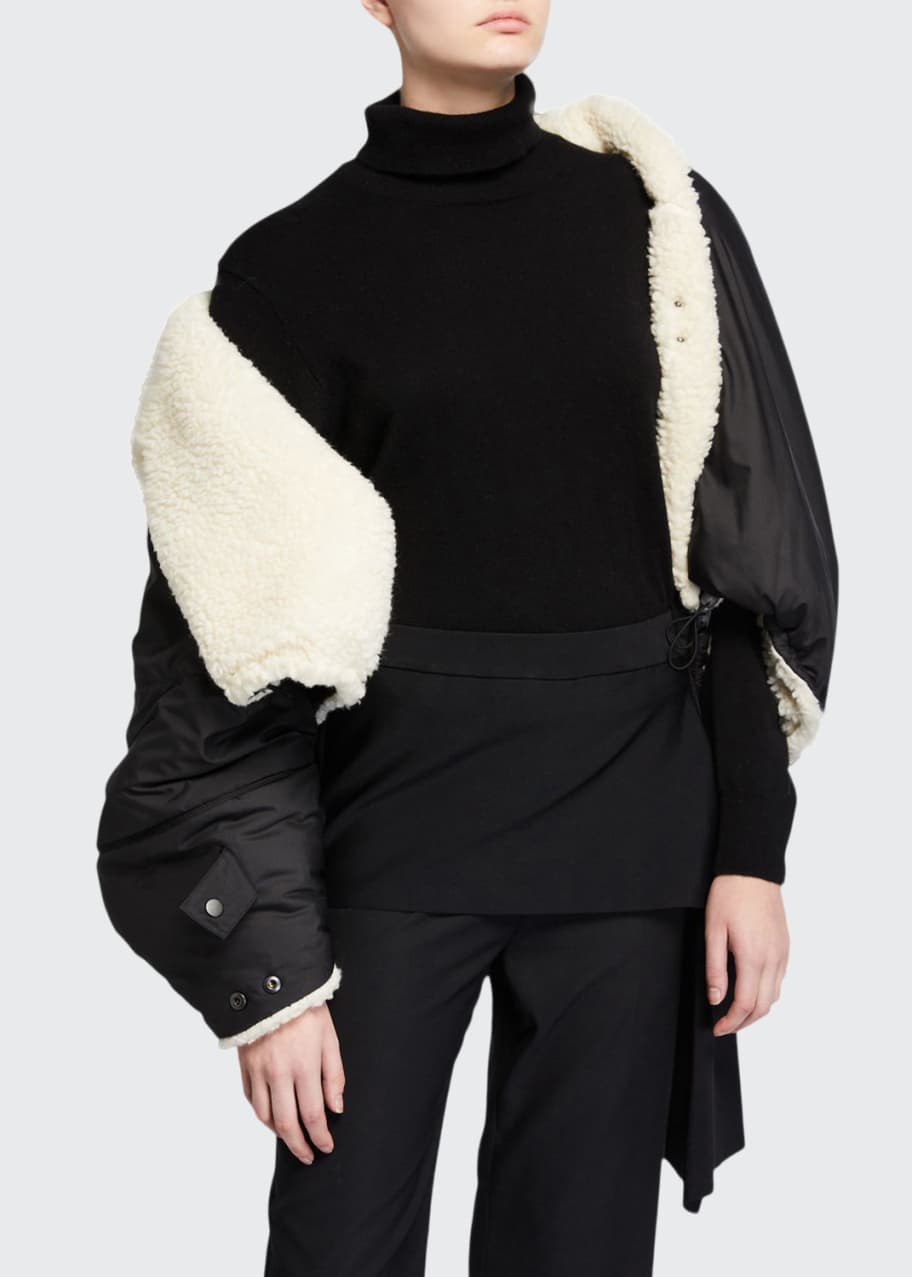 3.1 Phillip Lim Reversible Wool Sherpa Cape - Bergdorf Goodman