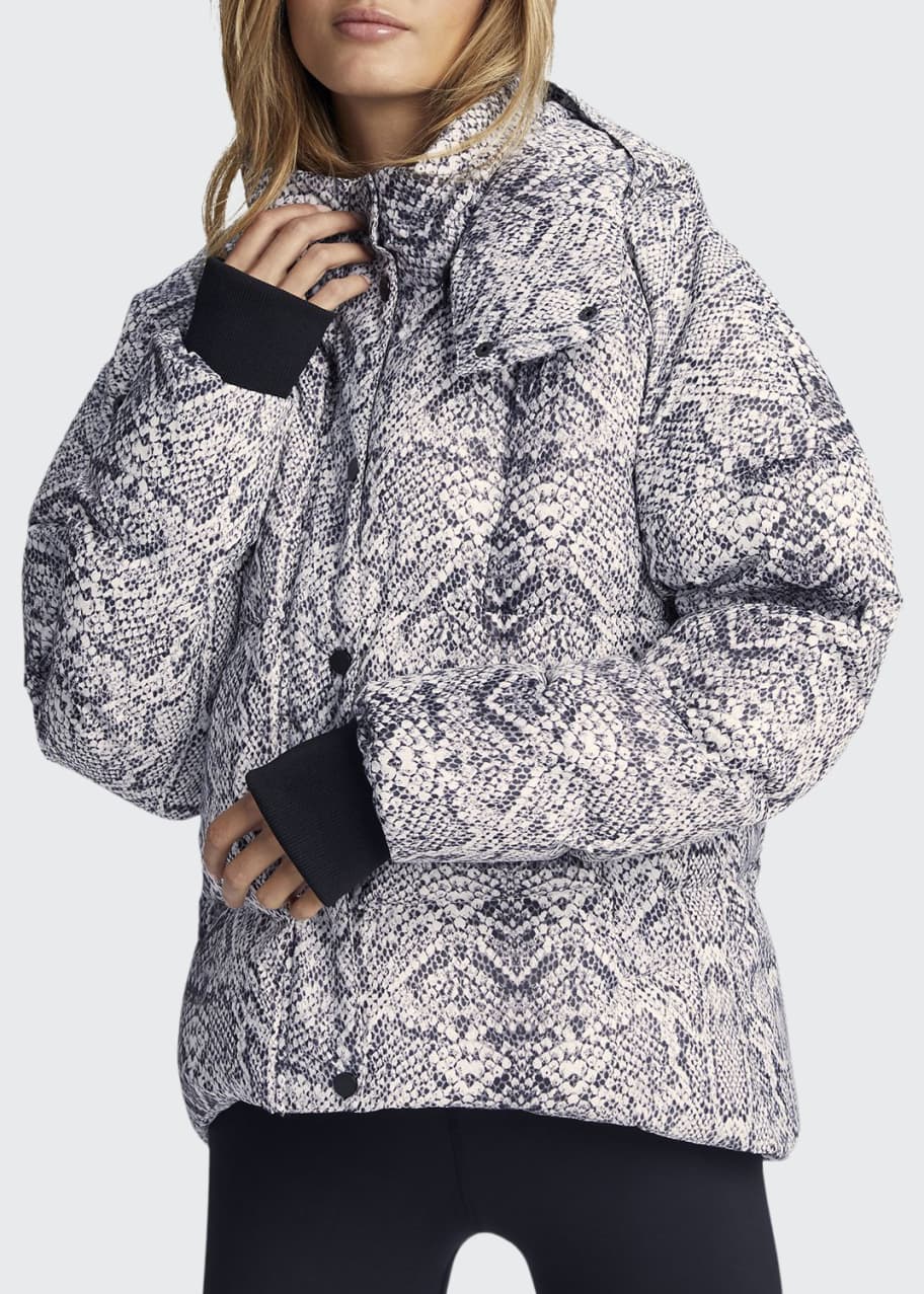 Varley Highland Snake-Print Hooded Puffer Jacket - Bergdorf Goodman