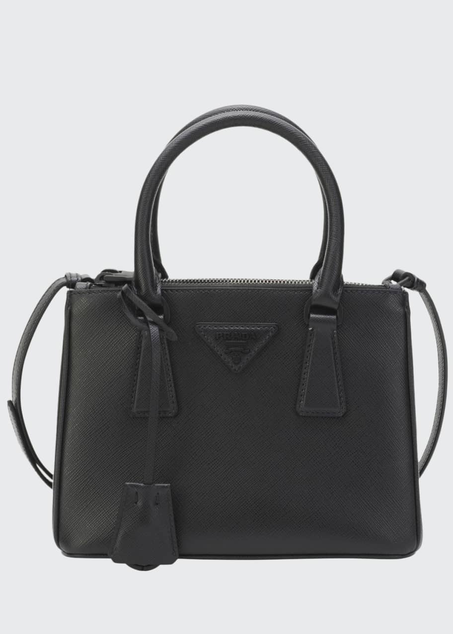 Prada Galleria Mini Saffiano Dual-Zip Satchel Tote Bag - Bergdorf Goodman