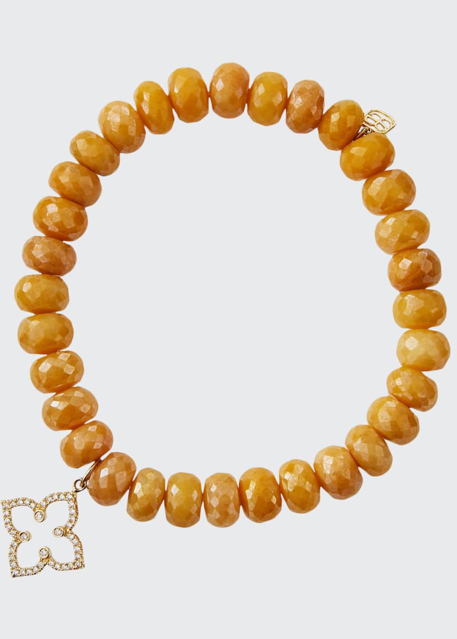 Sydney Evan 14k Diamond Moroccan Flower & Yellow Silverite Bracelet ...