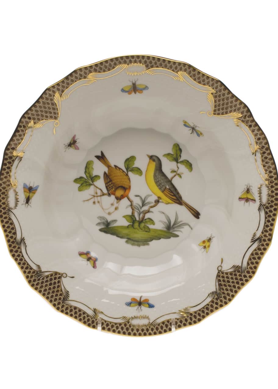 Herend Rothschild Bird Brown Motif 07 Rim Soup Bowl - Bergdorf Goodman