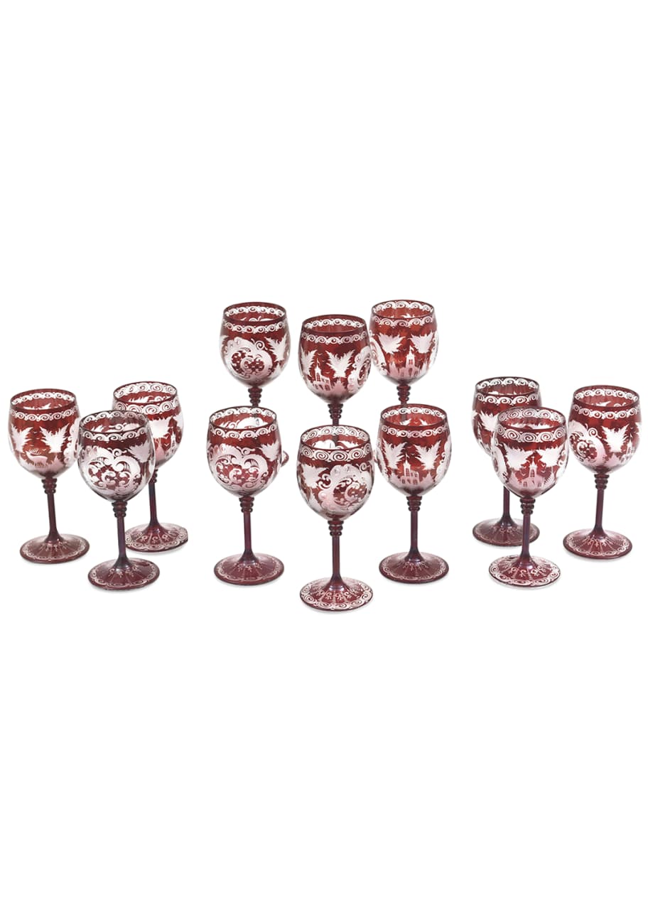 Devonia Antiques Antique Ruby Red Goblets, Set of 12 - Bergdorf Goodman