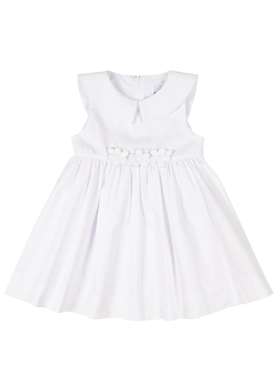 Florence Eiseman Girl's Fine Wale Pique Dress w/ Flower Applique, Size ...