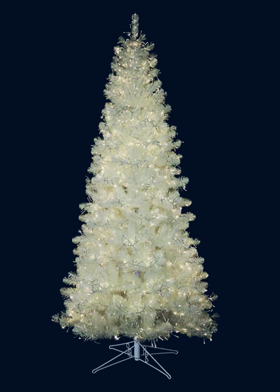 Barcana 7.5' White Iridescent Tree with LED Lights - Bergdorf Goodman