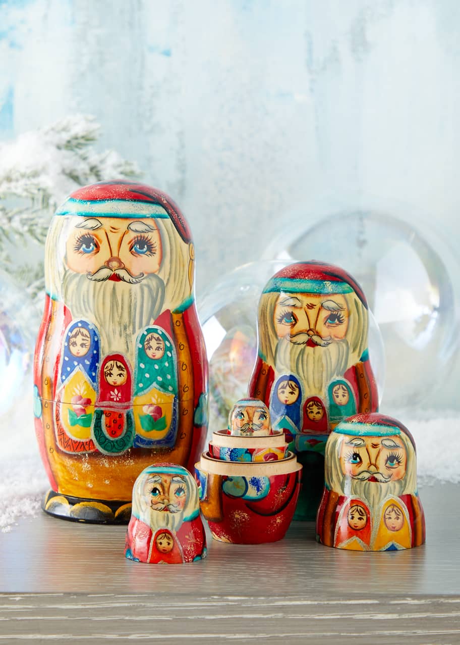 G. Debrekht Family Santa Nesting Dolls, Set of 5 - Bergdorf Goodman