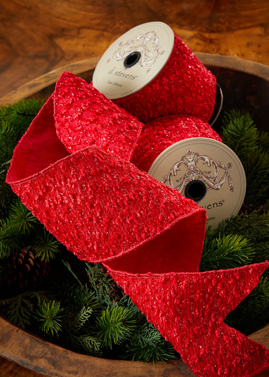 D. Stevens Red Chenille Knit Ribbon - Bergdorf Goodman