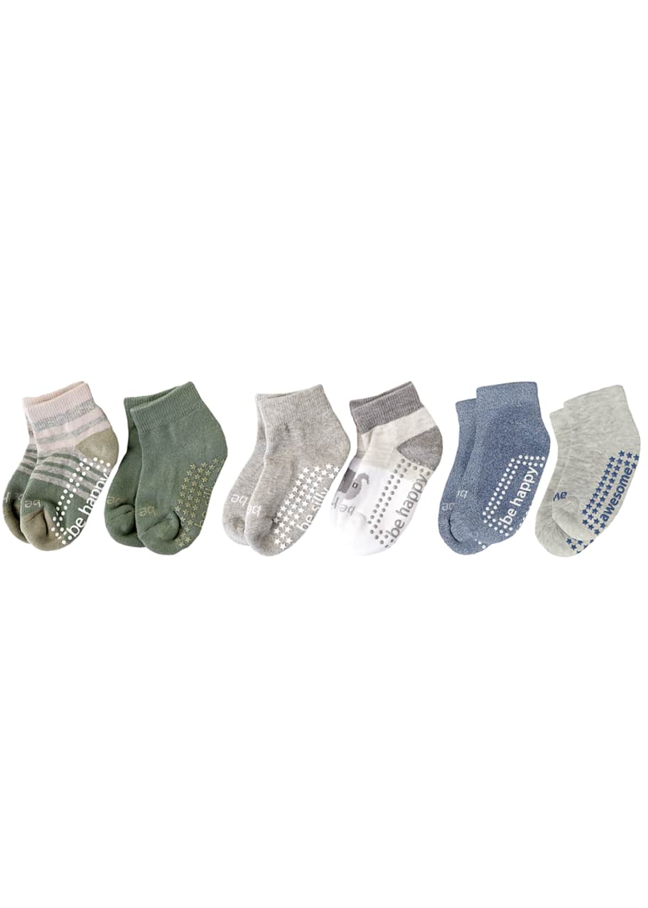 Sticky Be Socks Boy's Archie 6-Pack Sock Set, Size 2-4T - Bergdorf Goodman