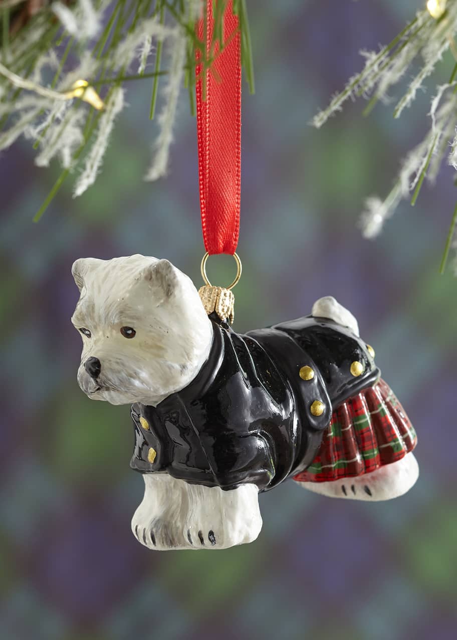 Joy To The World Collectibles Westie in Tartan Plaid Kilt Christmas ...