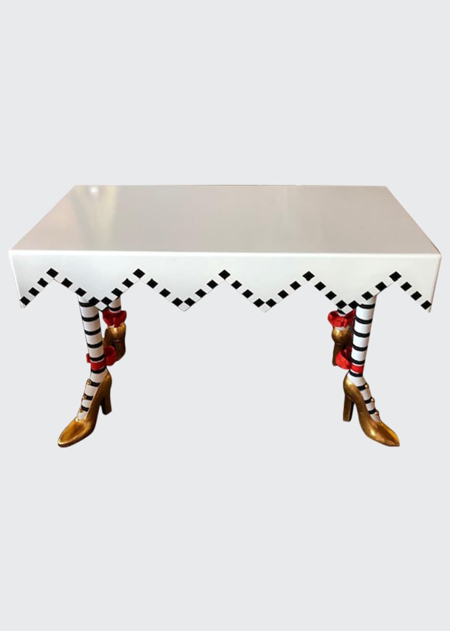 Patience Brewster High Heel Shoe Rectangle Table, White - Bergdorf Goodman