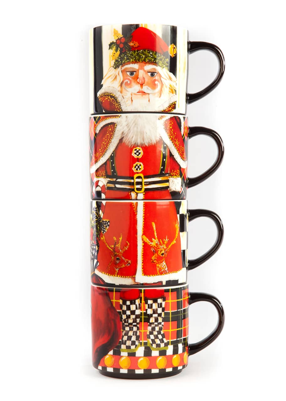 MacKenzie-Childs Santa Nutcracker Stacking Mugs, Set of 4 - Bergdorf ...
