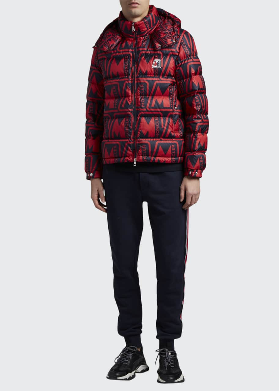 Moncler Men's Frioland Retro Logo Printed Puffer - Bergdorf Goodman