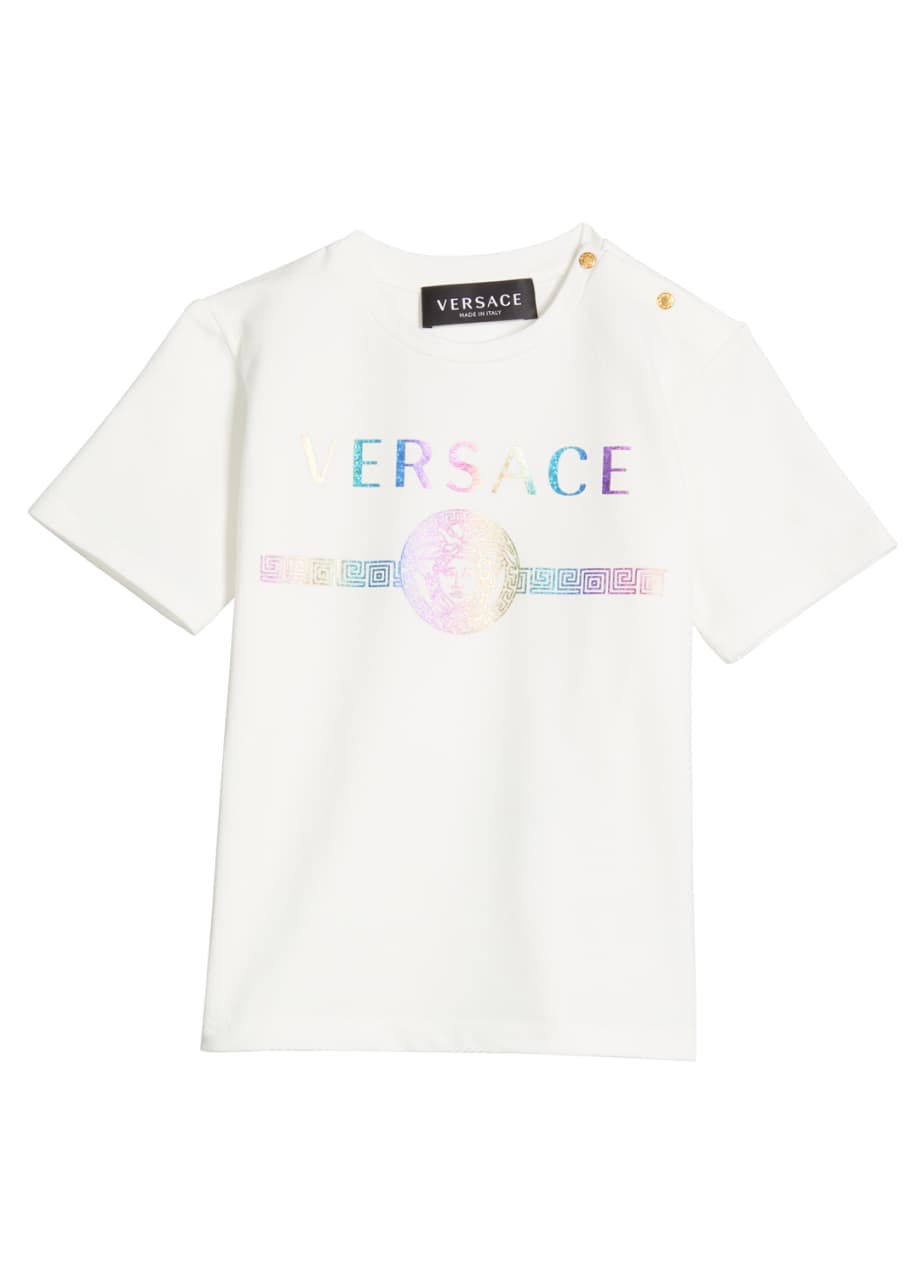 Versace Girl's Rainbow Logo Stretch Cotton Tee, Size 12-36M - Bergdorf ...
