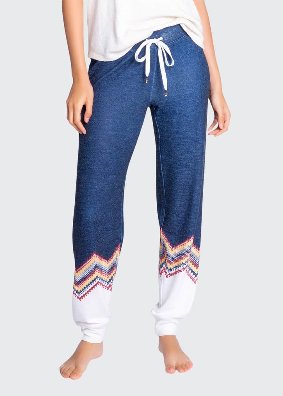 PJ Salvage Zig Zag Toasty Pajama Pants - Bergdorf Goodman