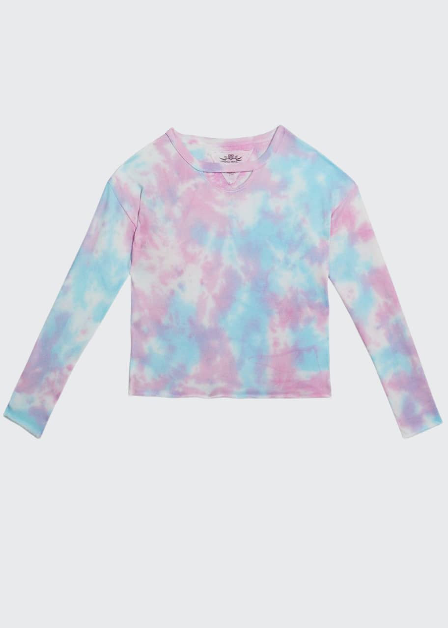 T2Love Girl's Tie-Dye Cutout Crewneck Sweater, Size 2-14 - Bergdorf Goodman