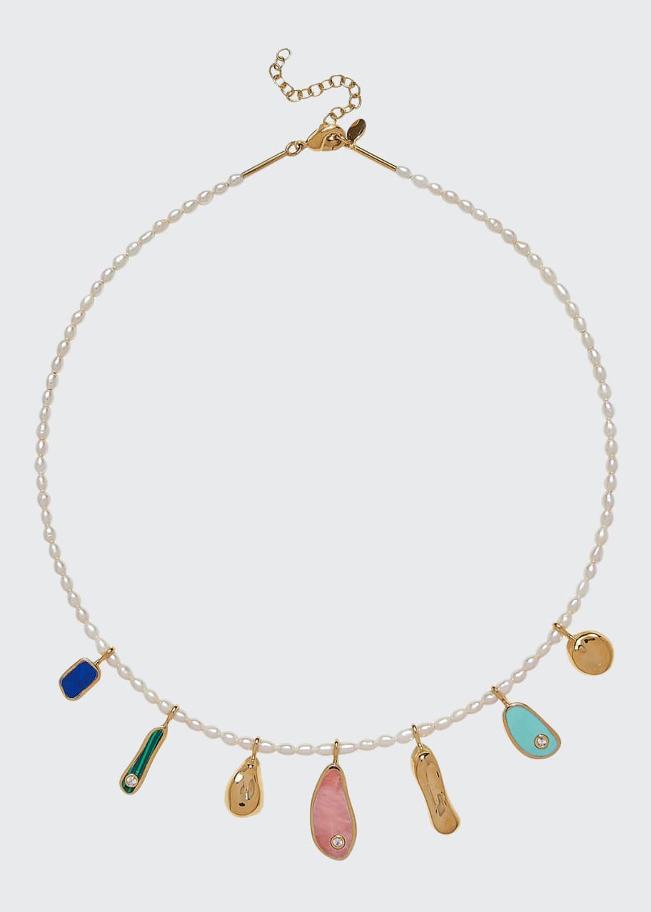 Pamela Love Alexander Pearl Necklace with Stones - Bergdorf Goodman
