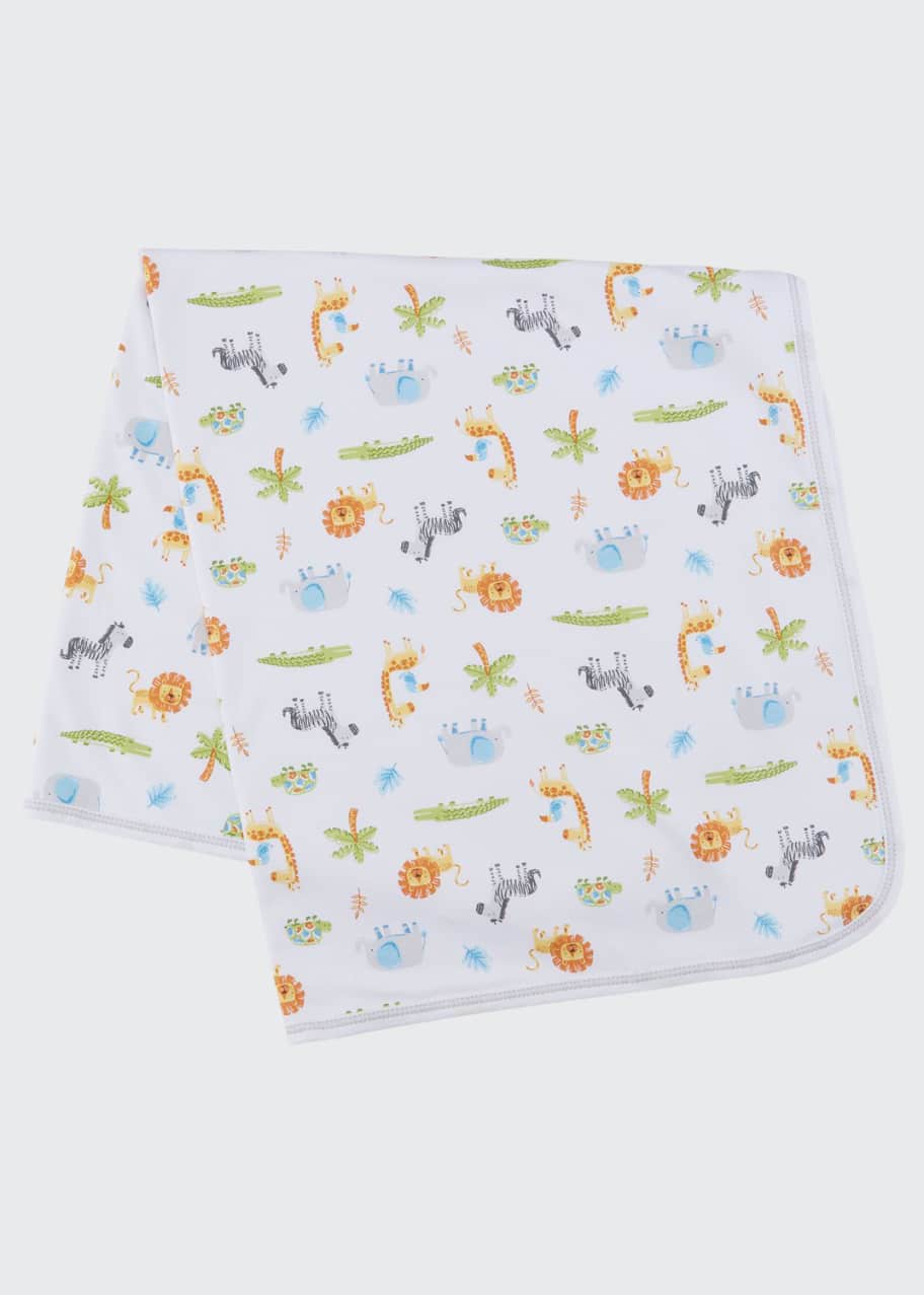 Kissy Kissy Boy's Summer Safari Pima Cotton Baby Blanket - Bergdorf Goodman
