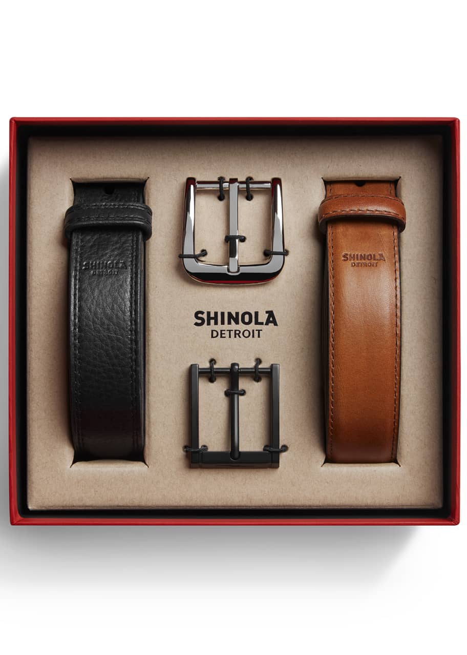 Shinola Men's Leather Belt Gift Set - Bergdorf Goodman