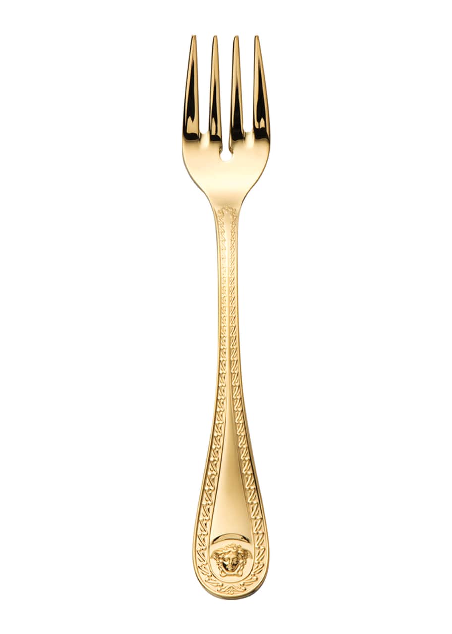 Versace Medusa Gold-Plated Fish Fork - Bergdorf Goodman