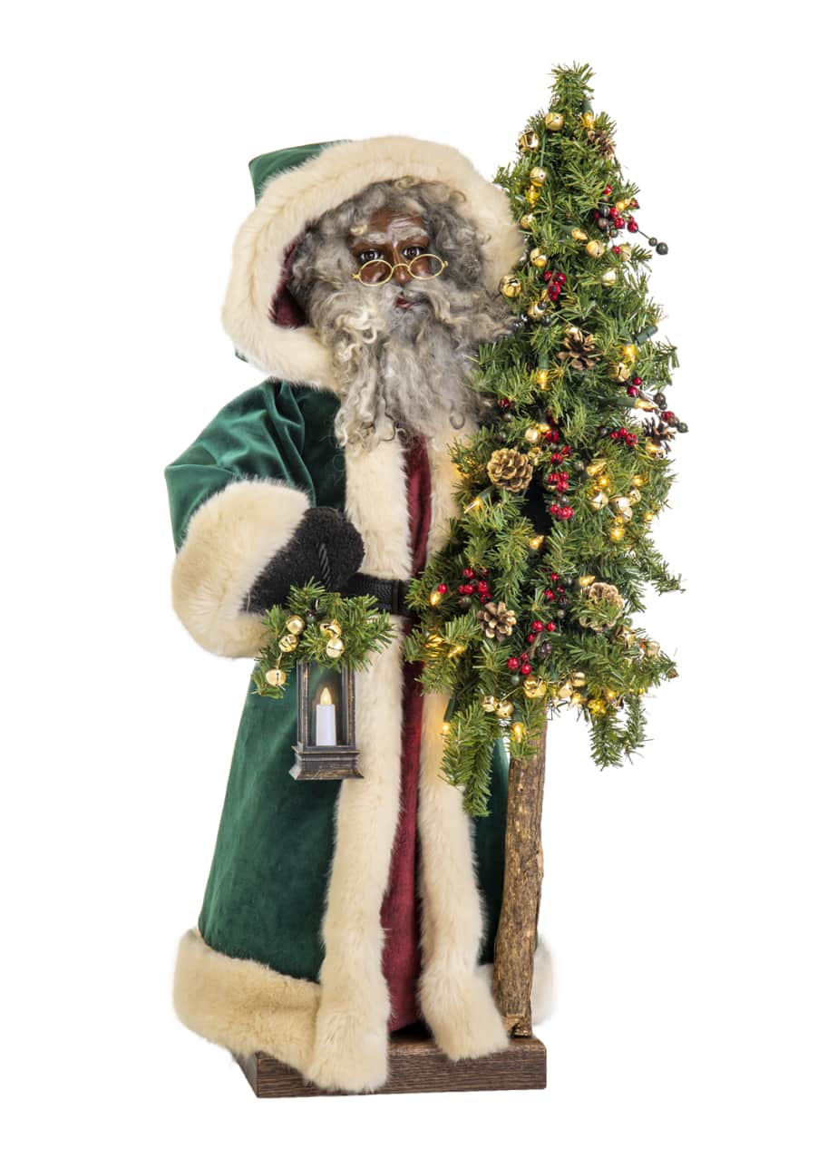 Ditz Designs By The Hen House Malachite Christmas Black Santa, 29 ...
