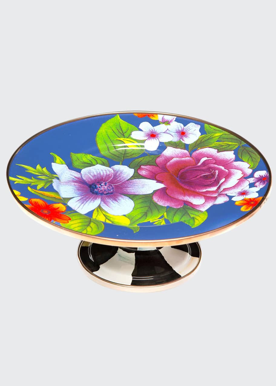 MacKenzie-Childs Flower Market Mini Pedestal Platter Lapis - Bergdorf ...