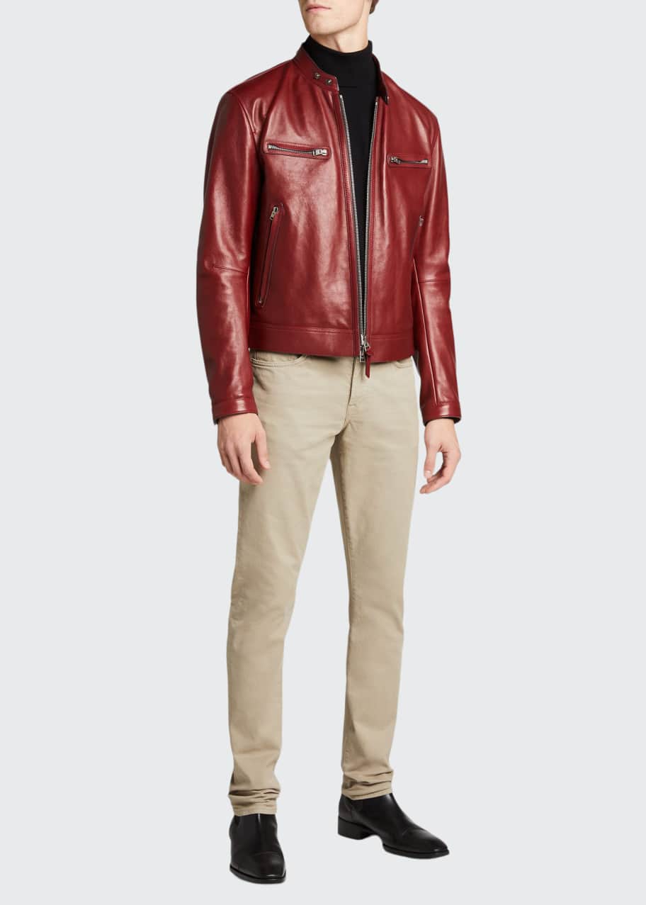 TOM FORD Leather Racer Jacket - Bergdorf Goodman