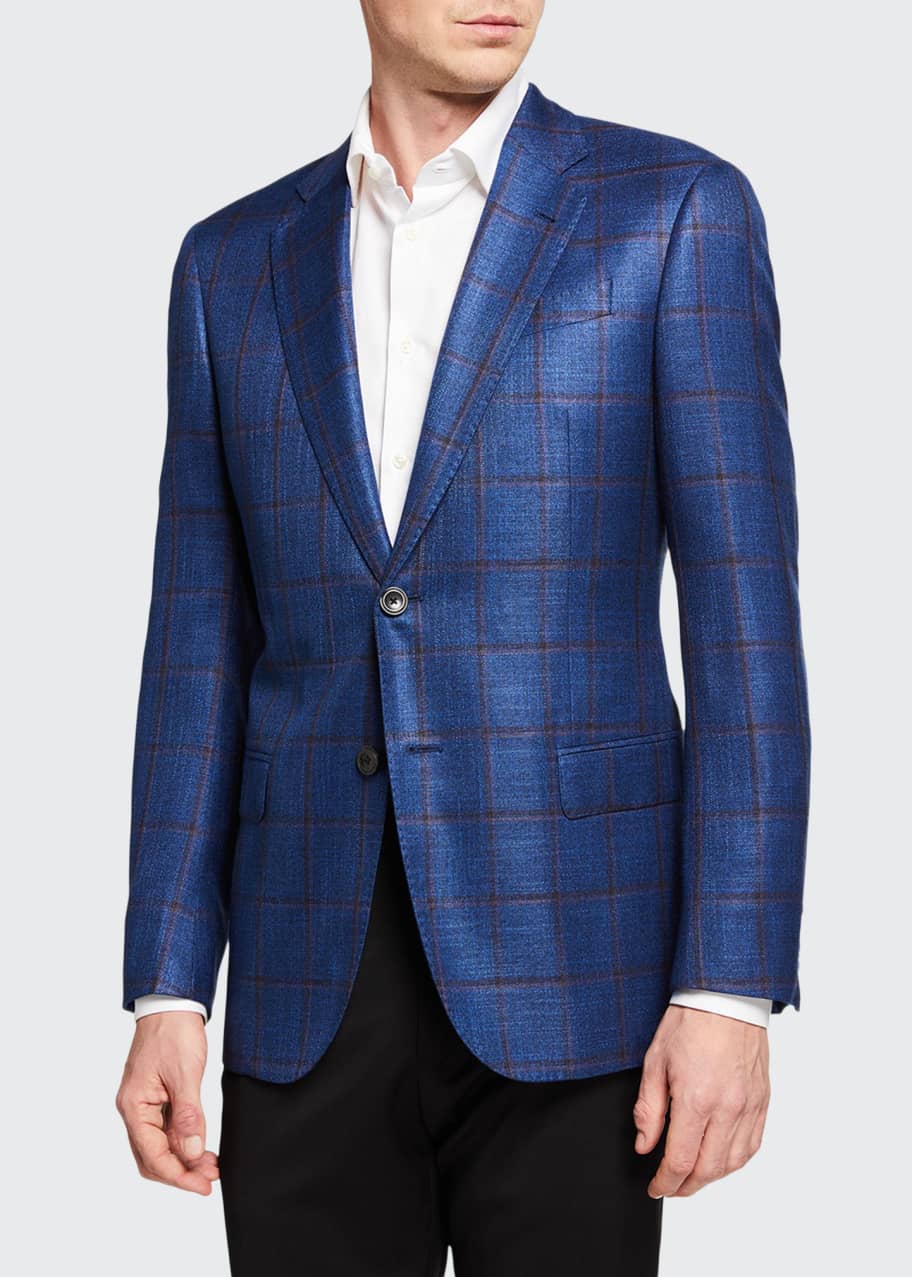 Emporio Armani Men's Windowpane Sport Coat - Bergdorf Goodman