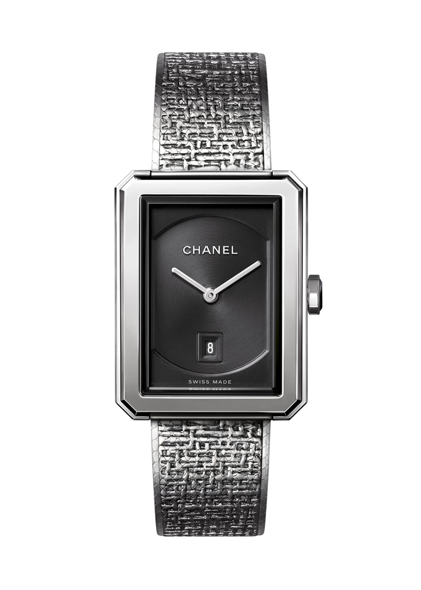 CHANEL BOY·FRIEND Tweed Medium Steel Watch Watch - Bergdorf Goodman