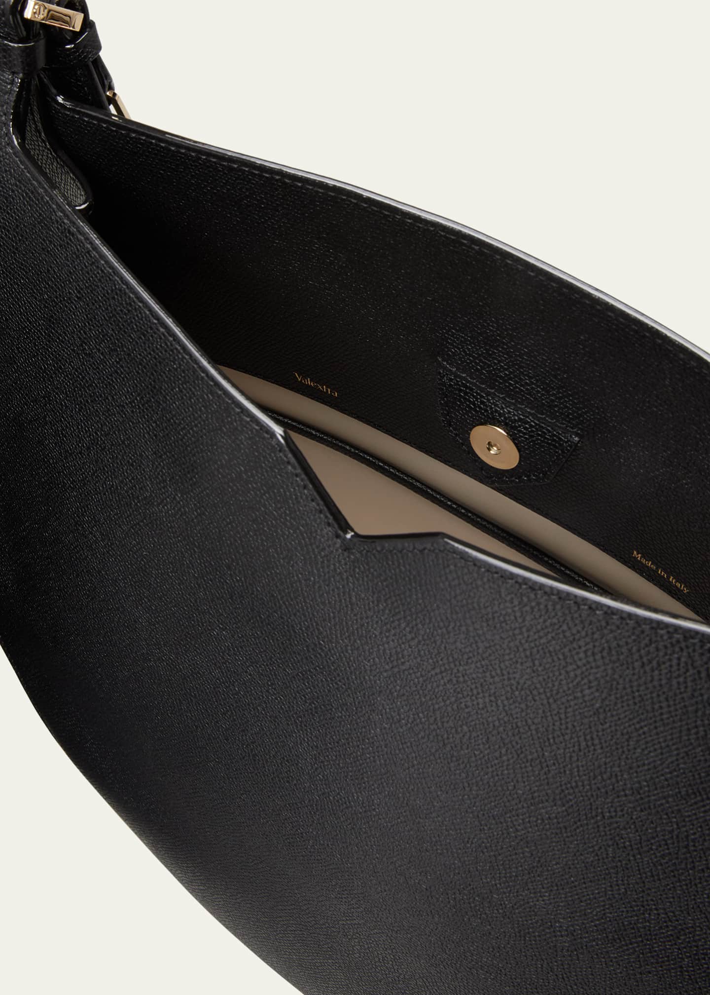 Valextra Weekend Hobo Large Leather Shoulder Bag - Bergdorf Goodman