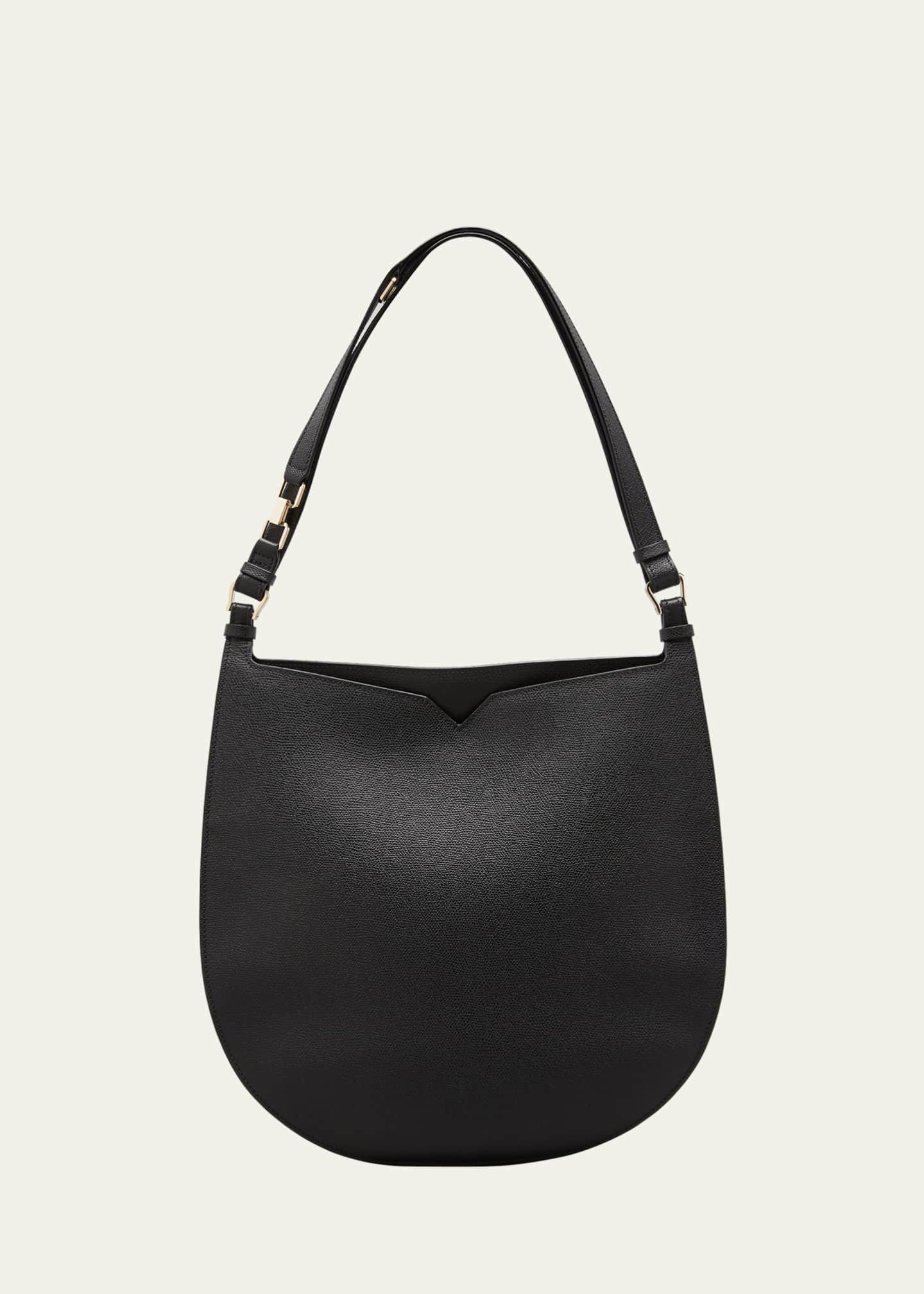 Valextra Weekend Hobo Large Leather Shoulder Bag - Bergdorf Goodman