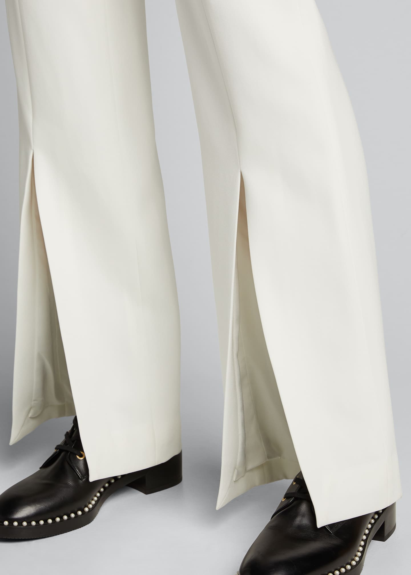 SIMKHAI Satin-Combo Front-Slit Pants - Bergdorf Goodman