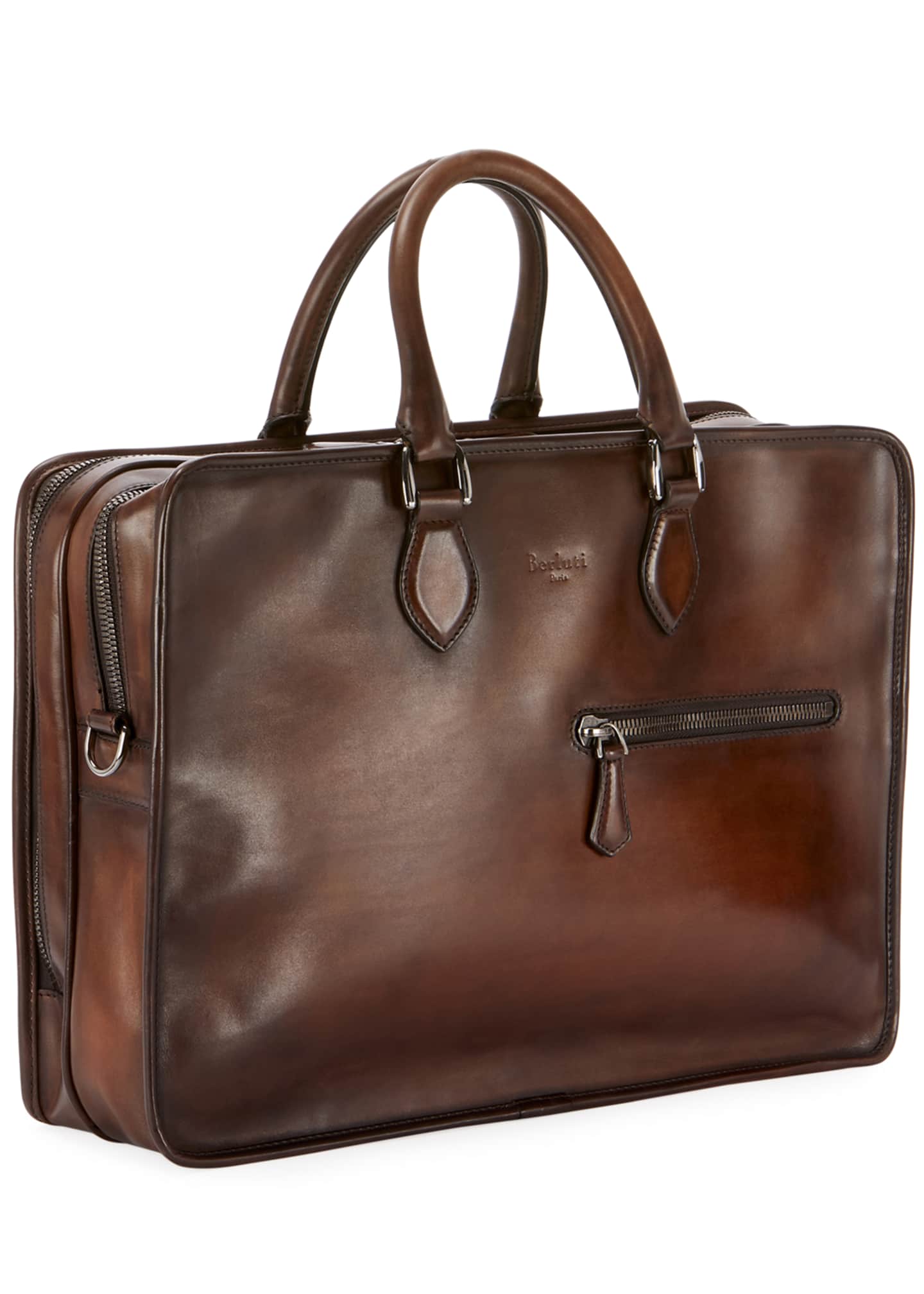 Berluti Men's Deux Jours Venezia Leather Briefcase - Bergdorf Goodman