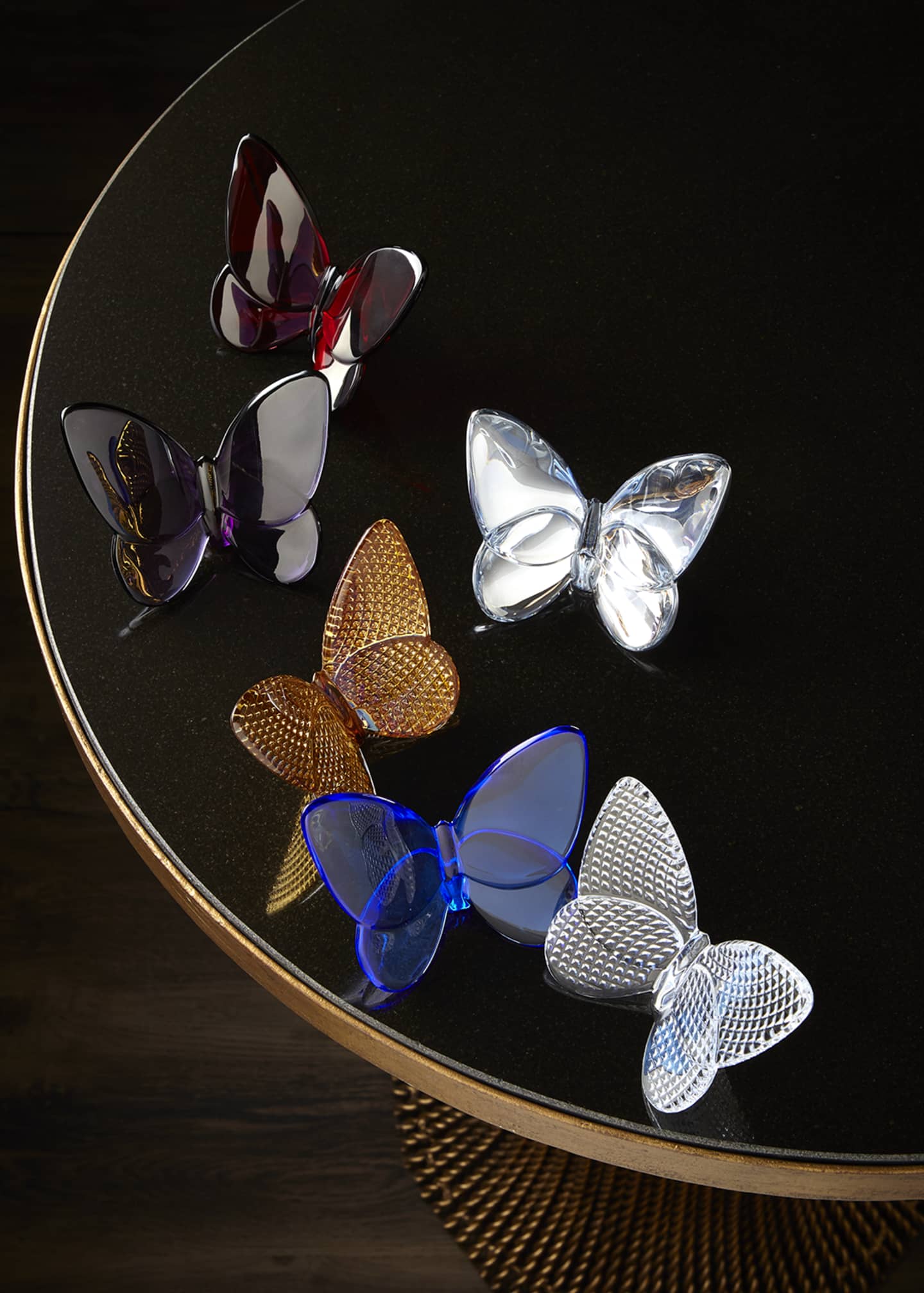 Baccarat 2.6" Lucky Crystal 20K Gold Diamant Butterfly - Bergdorf Goodman
