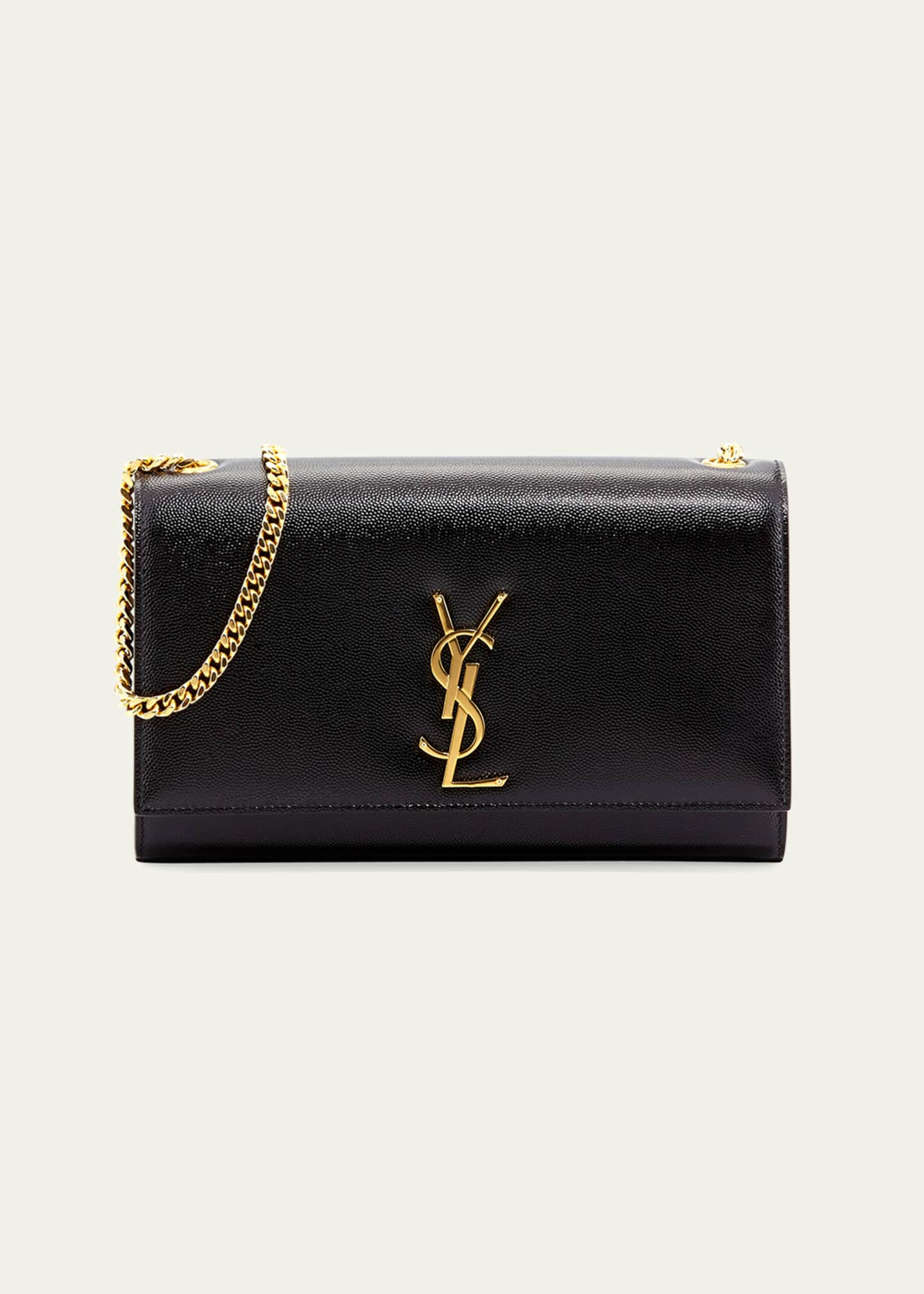Saint Laurent Kate Medium YSL Crossbody Bag in Grained Leather ...