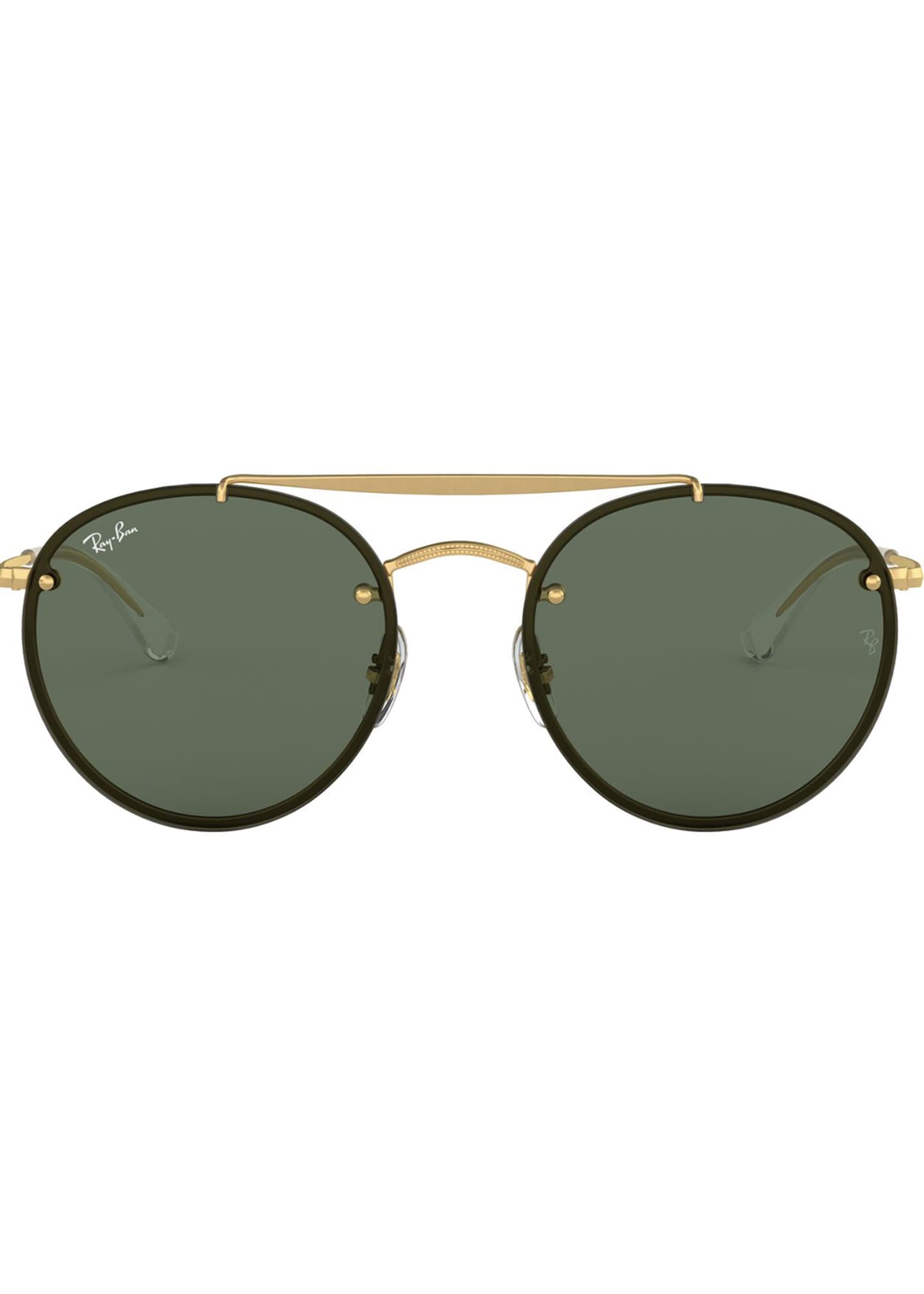 Ray-Ban Round Lens-Over-Frame Metal Sunglasses - Bergdorf Goodman