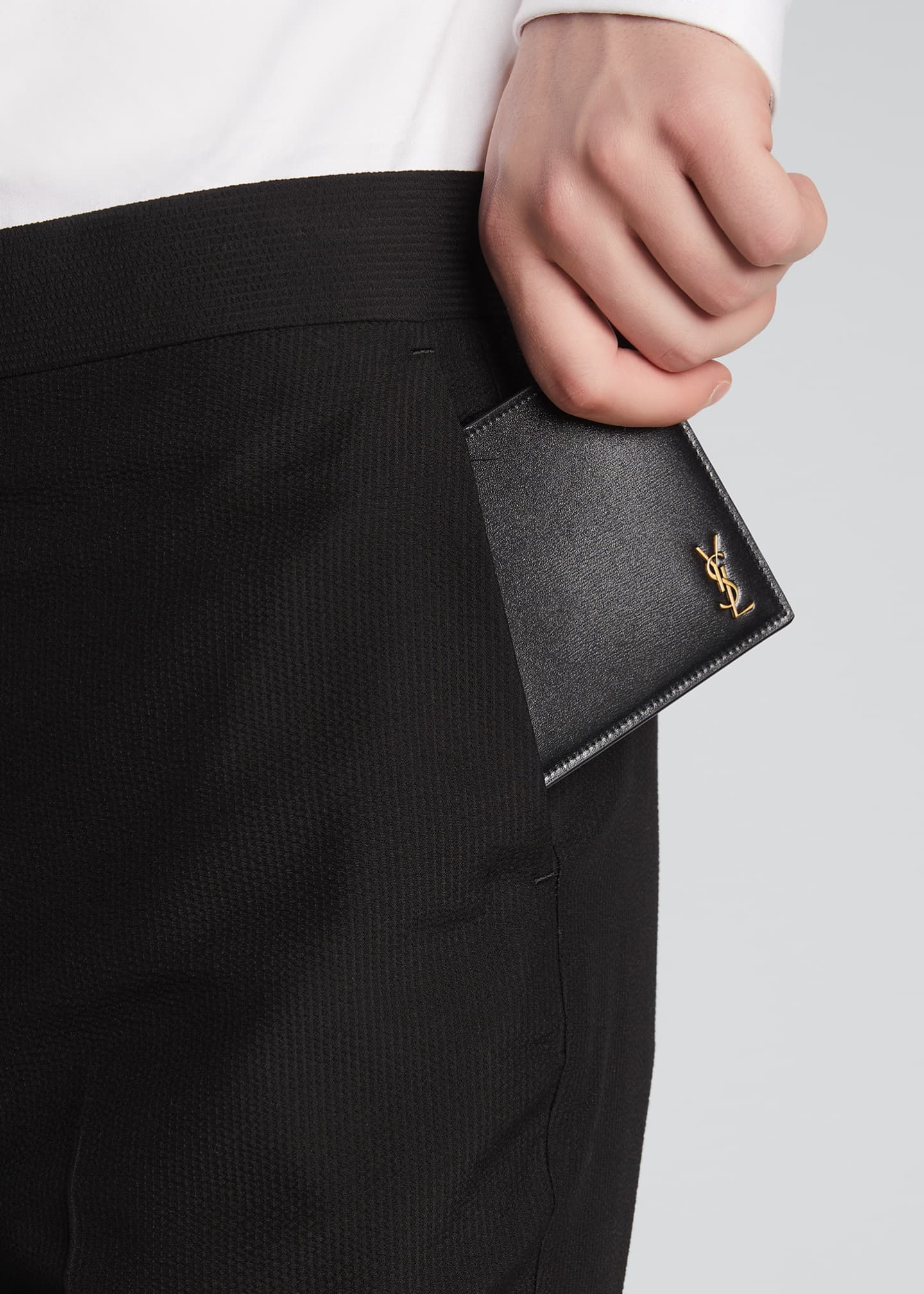 Saint Laurent Men's YSL East-West Logo Bi-Fold Wallet - Bergdorf Goodman