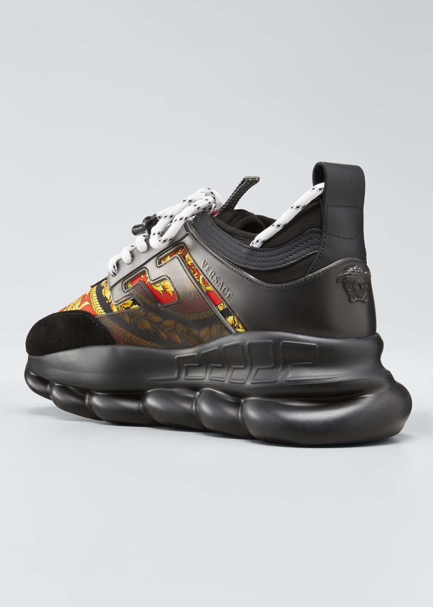 Versace Men's Chain Reaction Barocco Chunky Sneakers - Bergdorf Goodman