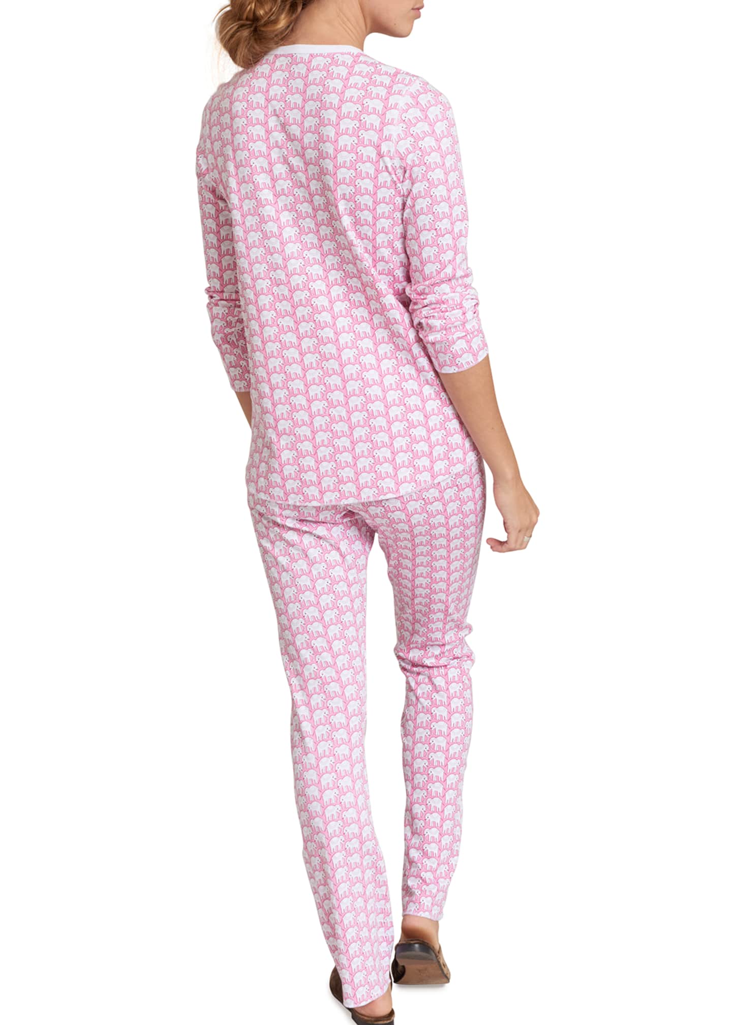 Roller Rabbit Hathi Animal Print Pajama Set - Bergdorf Goodman