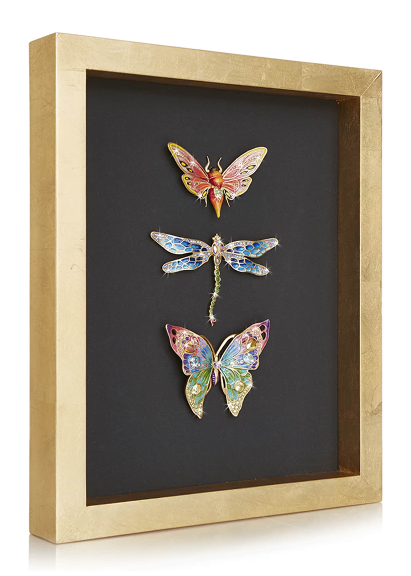 Jay Strongwater Butterfly Dragonfly Moth Wall Art - Bergdorf Goodman