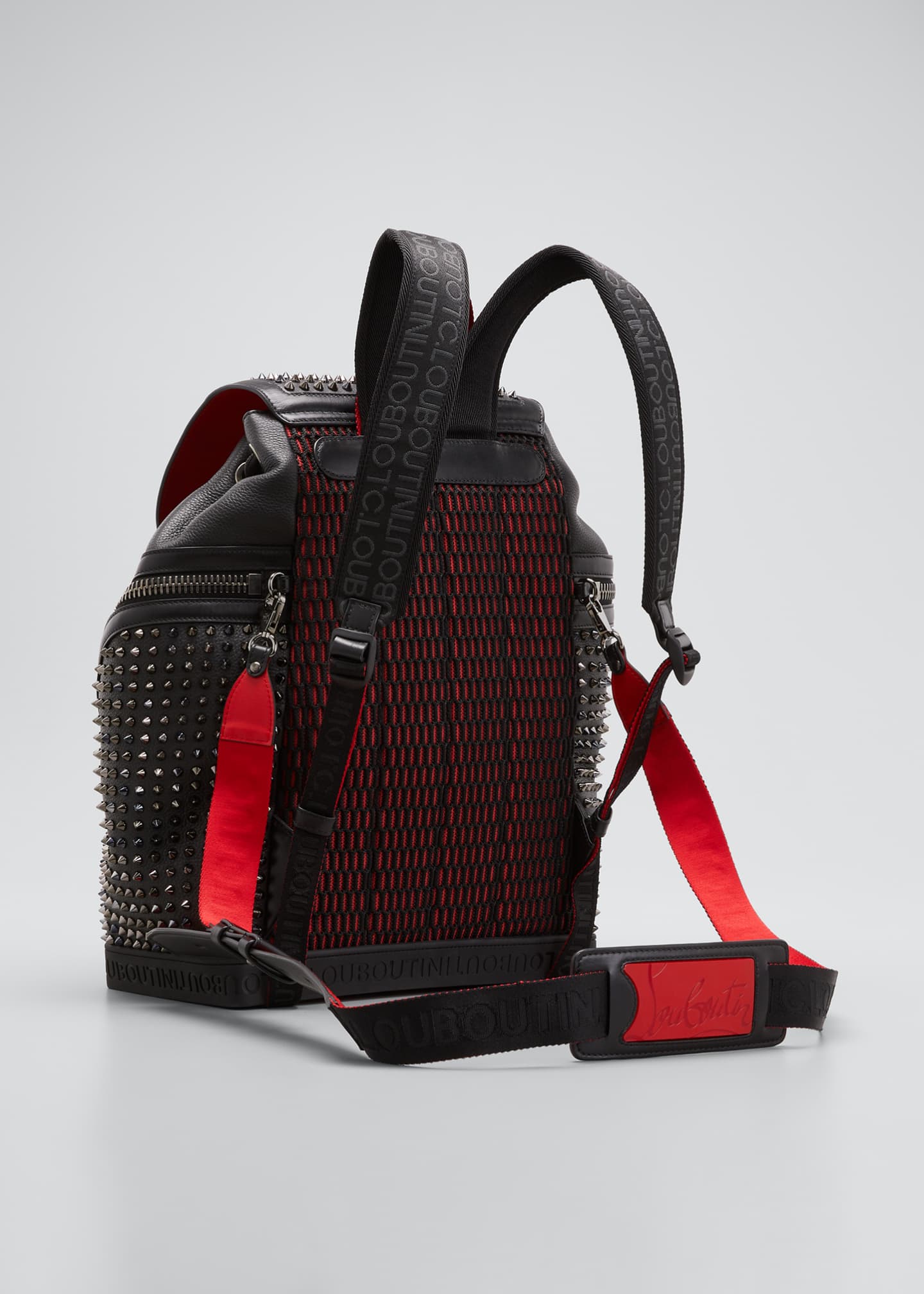 Christian Louboutin Men's Explorafunk Small Calf Empire Spikes Backpack ...
