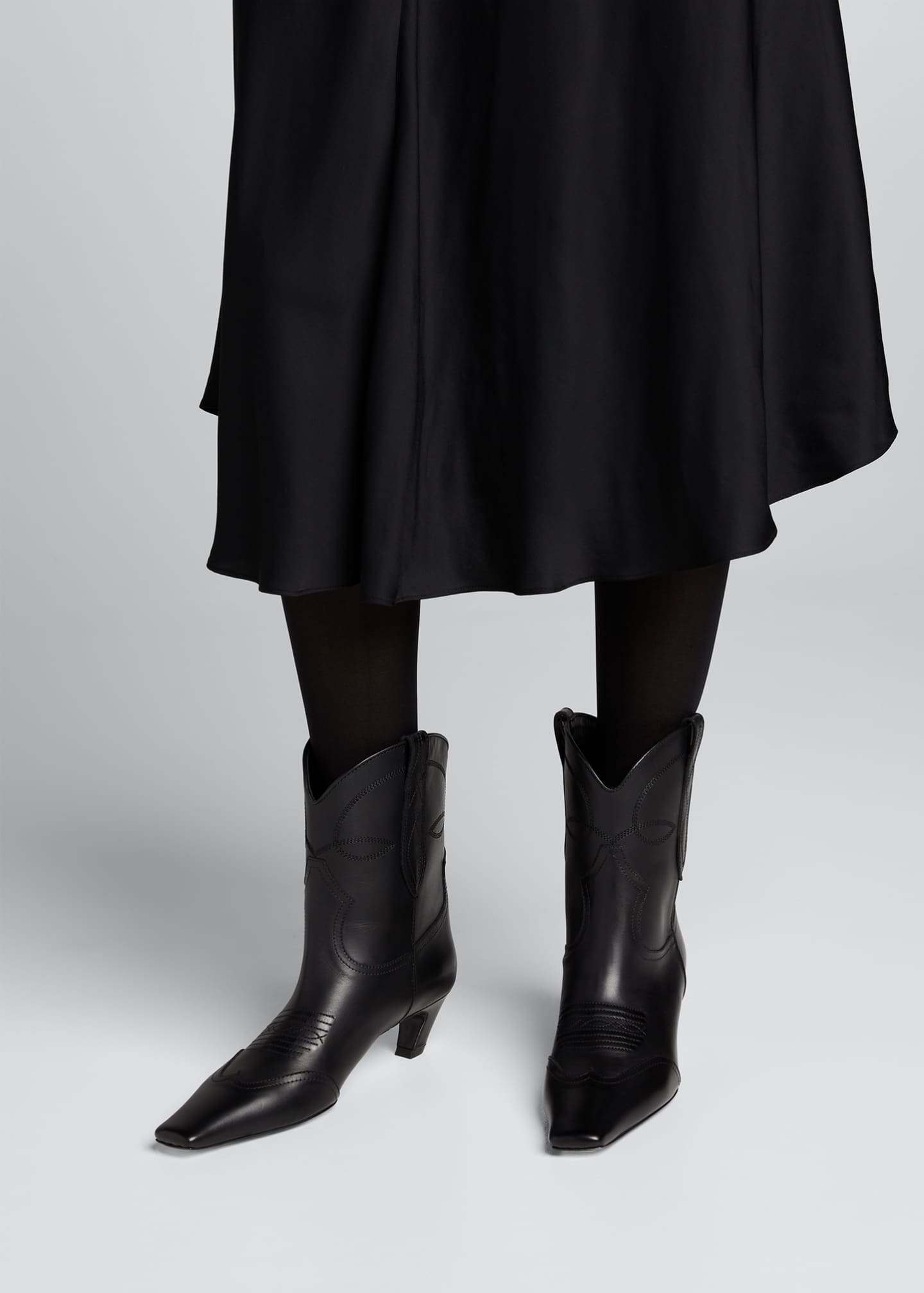 Khaite Dallas Western Ankle Booties - Bergdorf Goodman