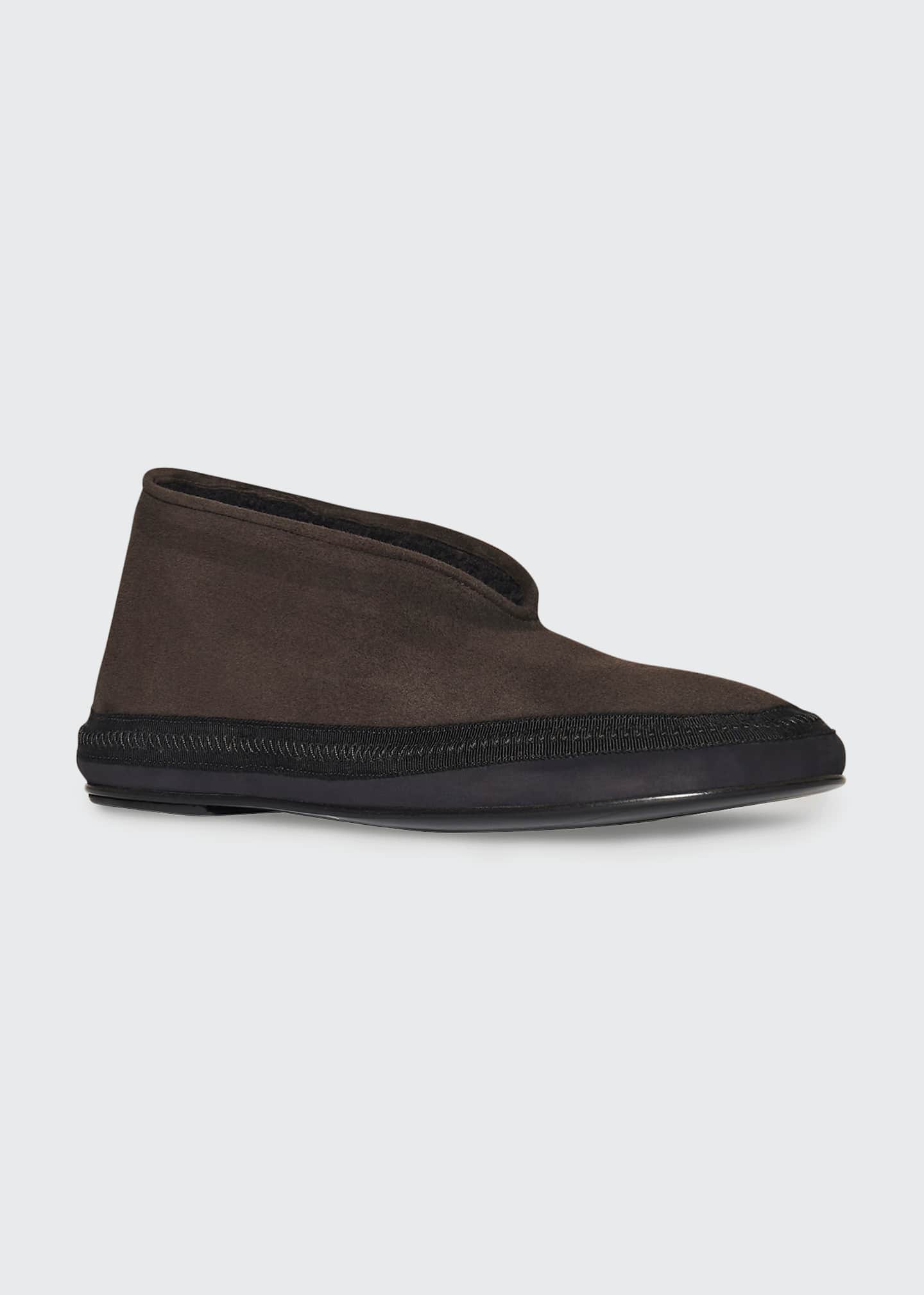 THE ROW Fairy Bicolor Suede Ballerina Loafers - Bergdorf Goodman