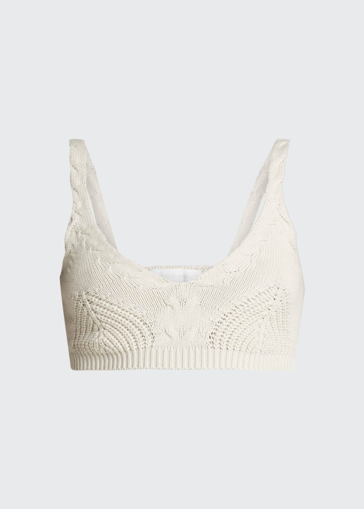 SIMKHAI Elsa Open Cable-Knit Bra Top - Bergdorf Goodman