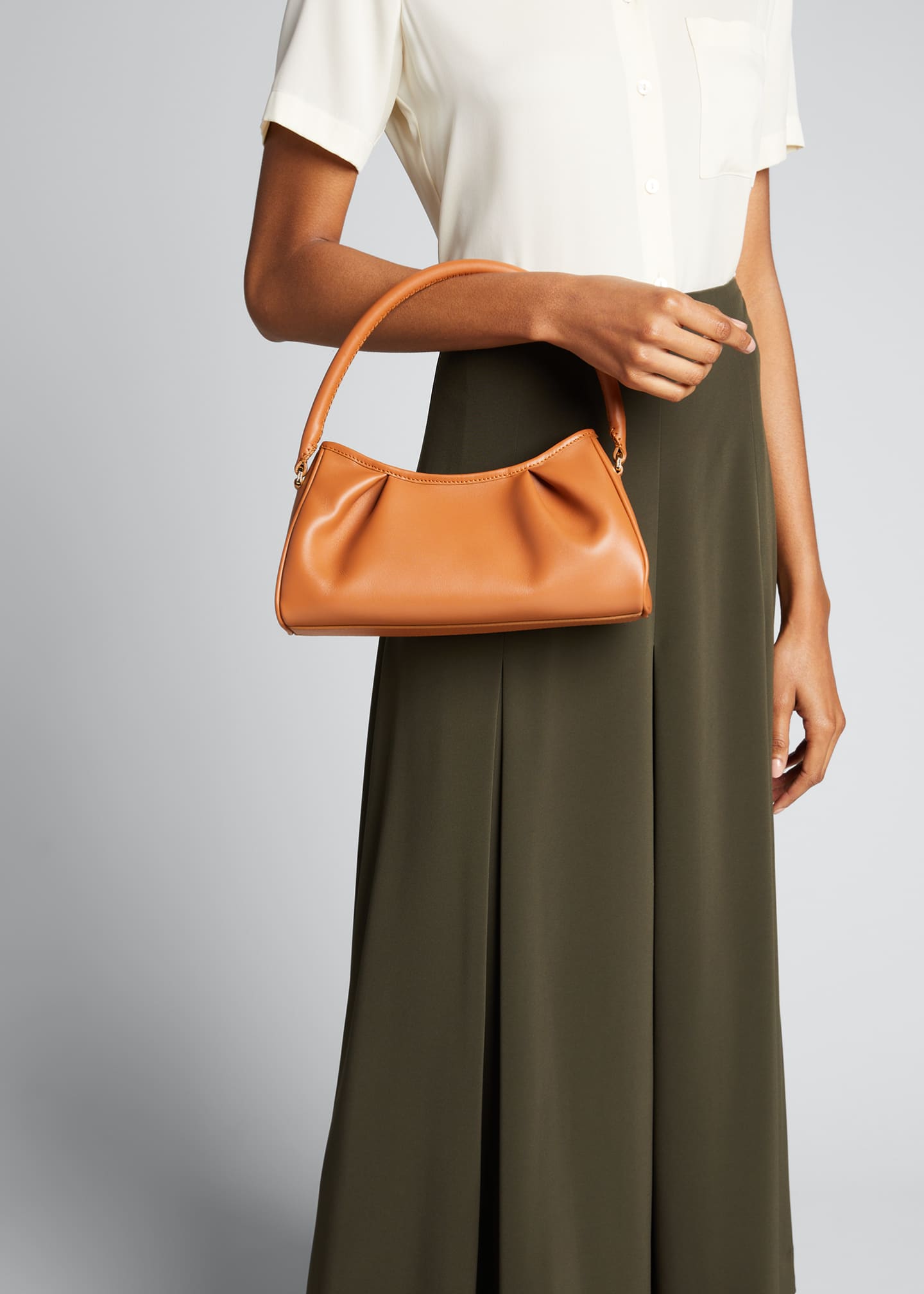 Elleme Dimple Smooth Leather Pleated Shoulder Bag - Bergdorf Goodman