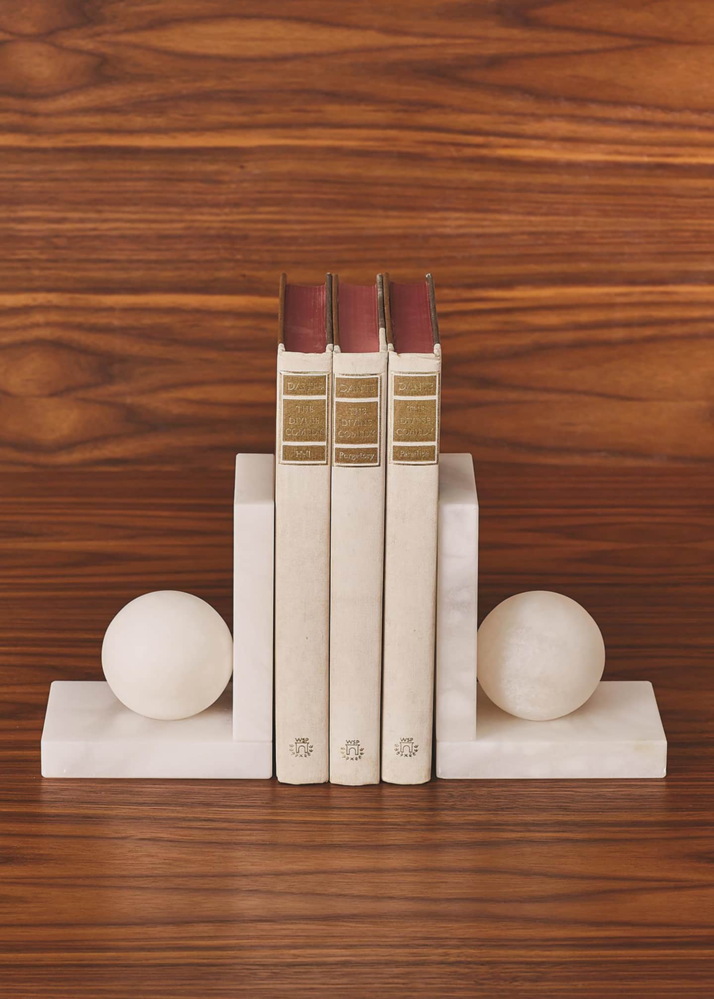 Global Views Alabaster Ball Bookends Pair - Bergdorf Goodman