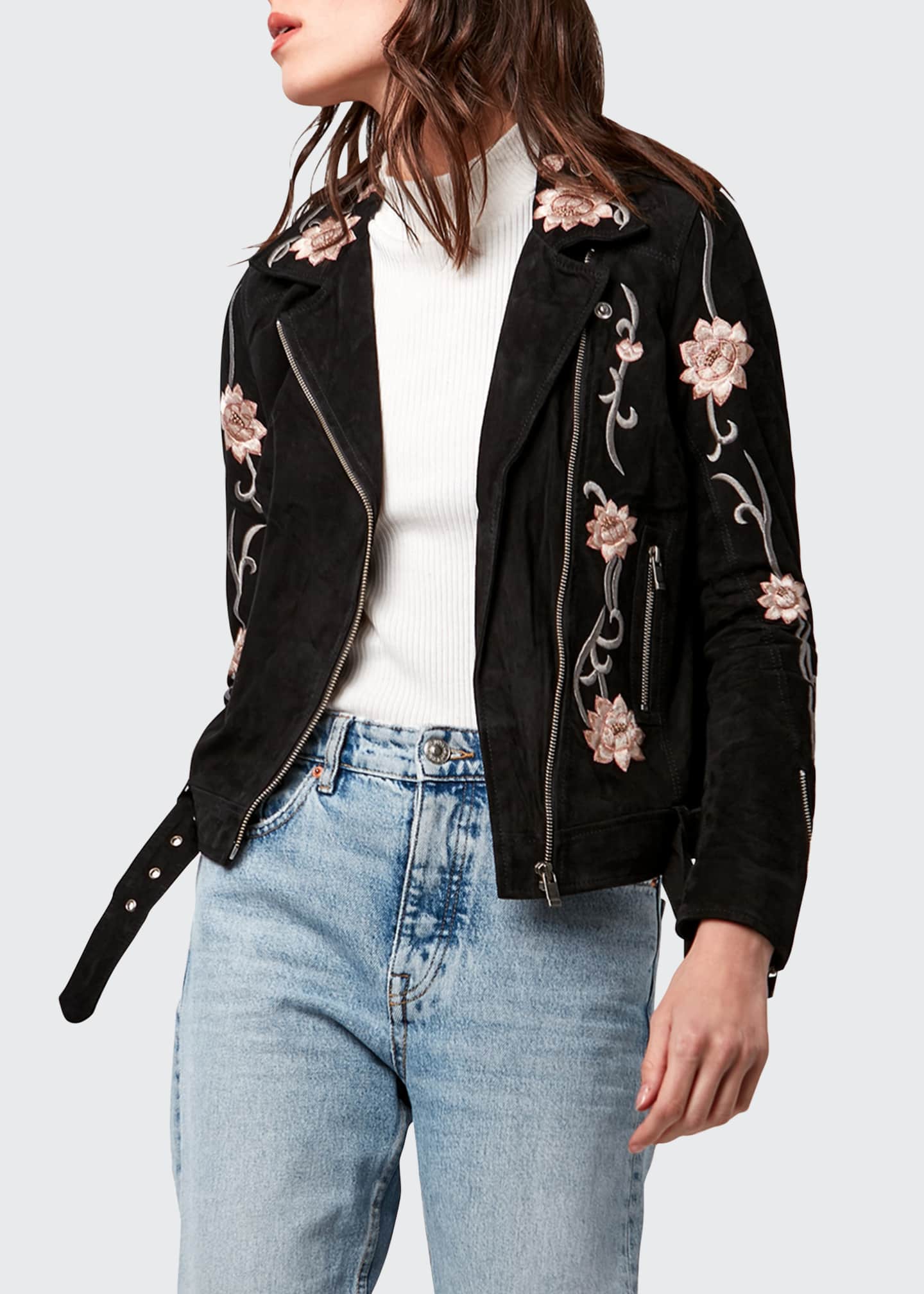 AS by DF Lotus Flower Leather Jacket - Bergdorf Goodman