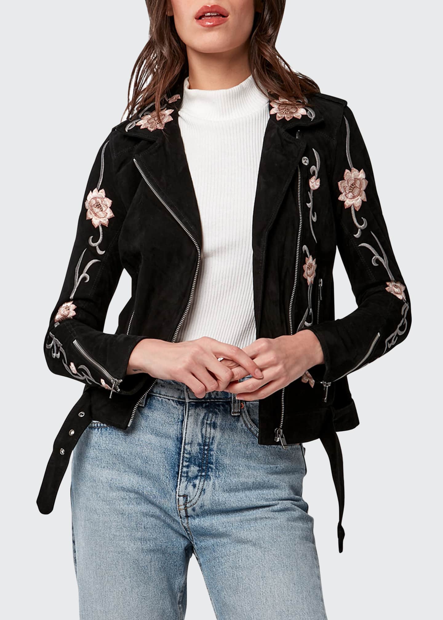 AS by DF Lotus Flower Leather Jacket - Bergdorf Goodman