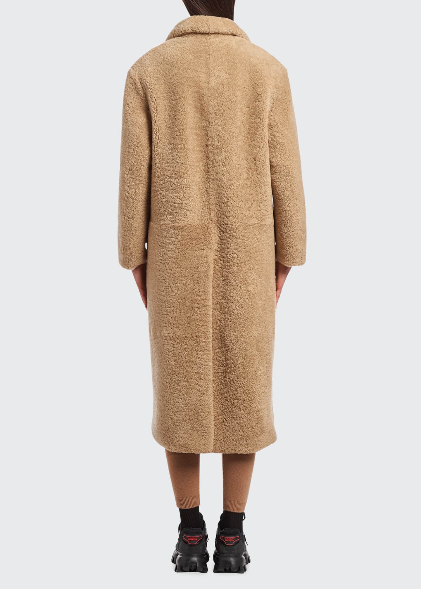 Prada Shearling Midi Coat - Bergdorf Goodman