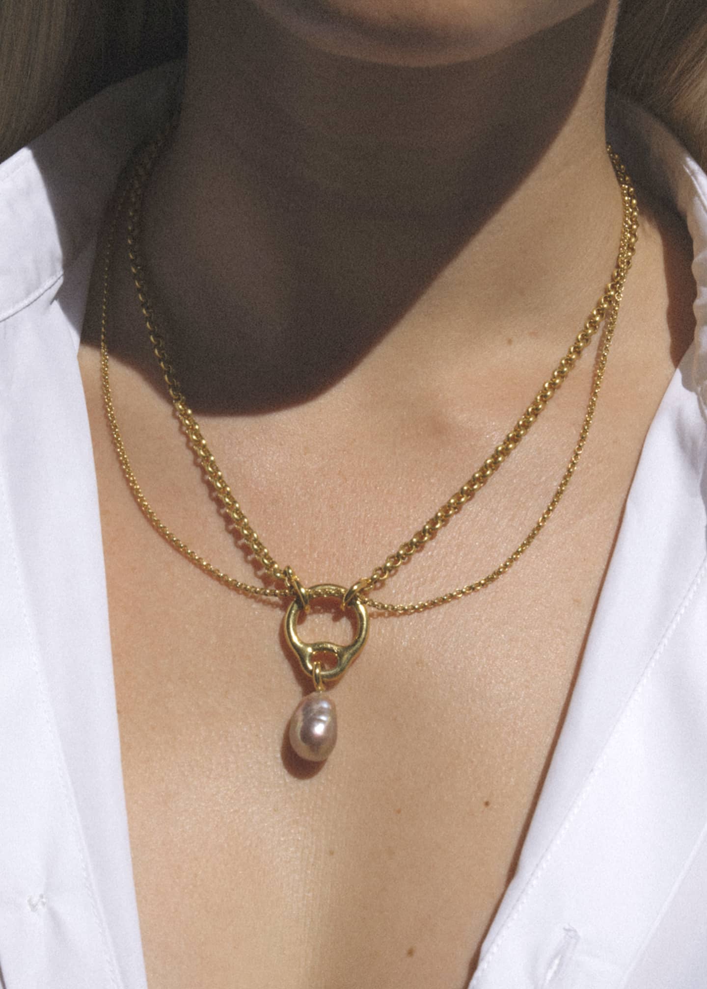 Charlotte Chesnais Eclipse Pearl Necklace Baroque Pearl On 18K Vermeil ...